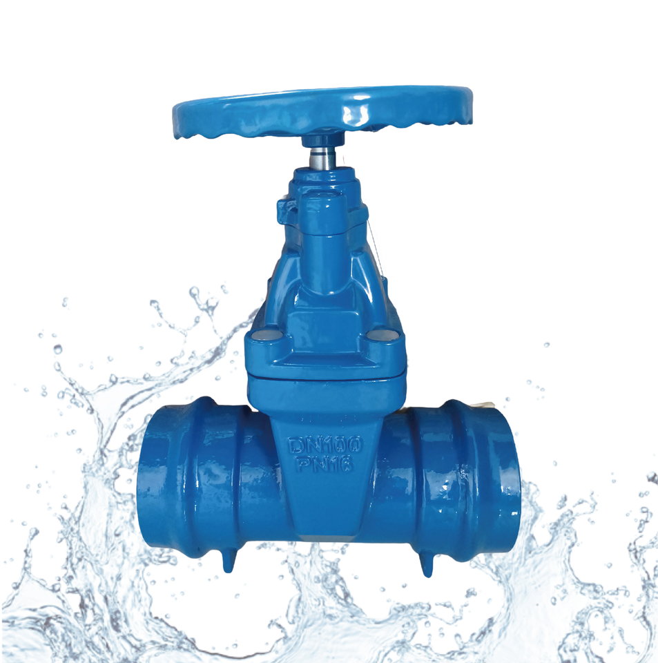Ductile Iron Push-In Gate Valve PN16 DN50-DN200 EPDM Ultra Silent Slow ...