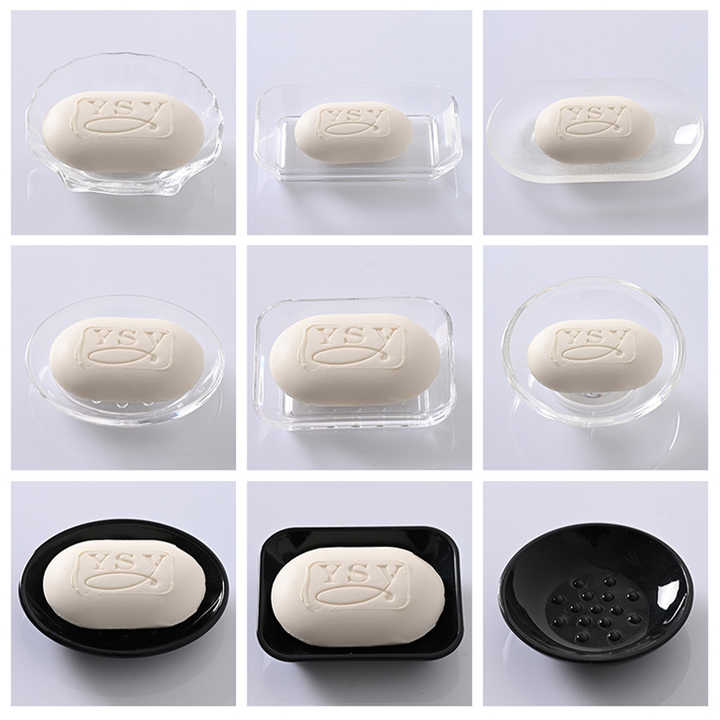 Modern and Simple Round Acrylic Plastic Soap Box Small Hotel Bathroom ...