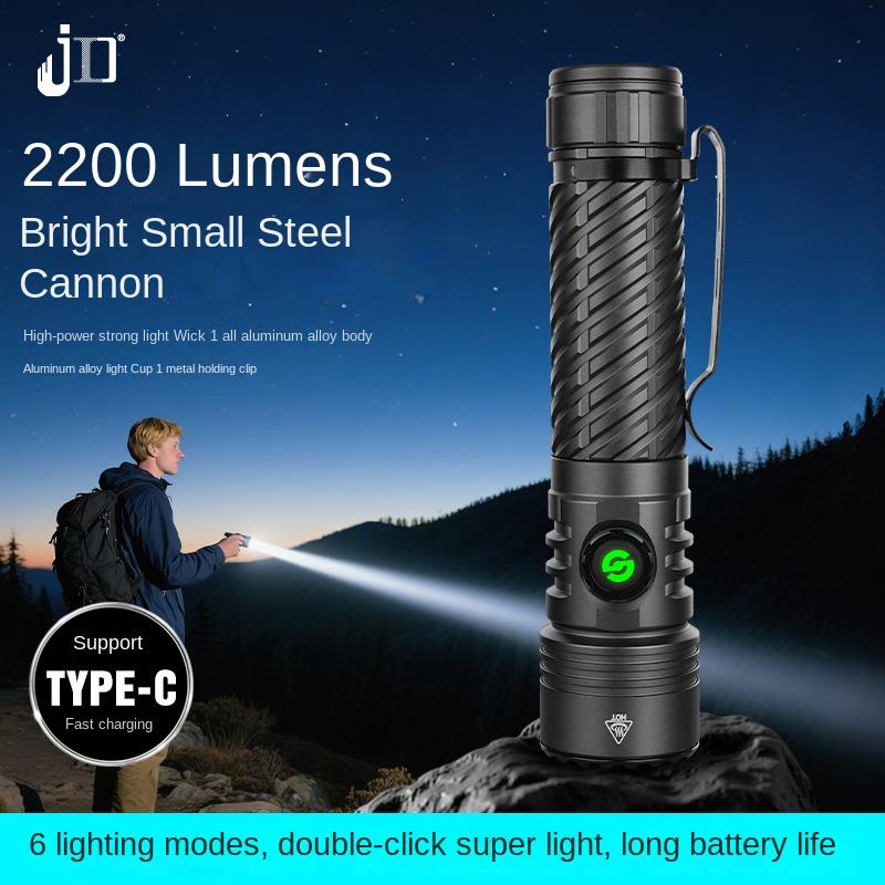 New Aluminum Cup High-power LED Lighting Fixed Focus Flashlight ...