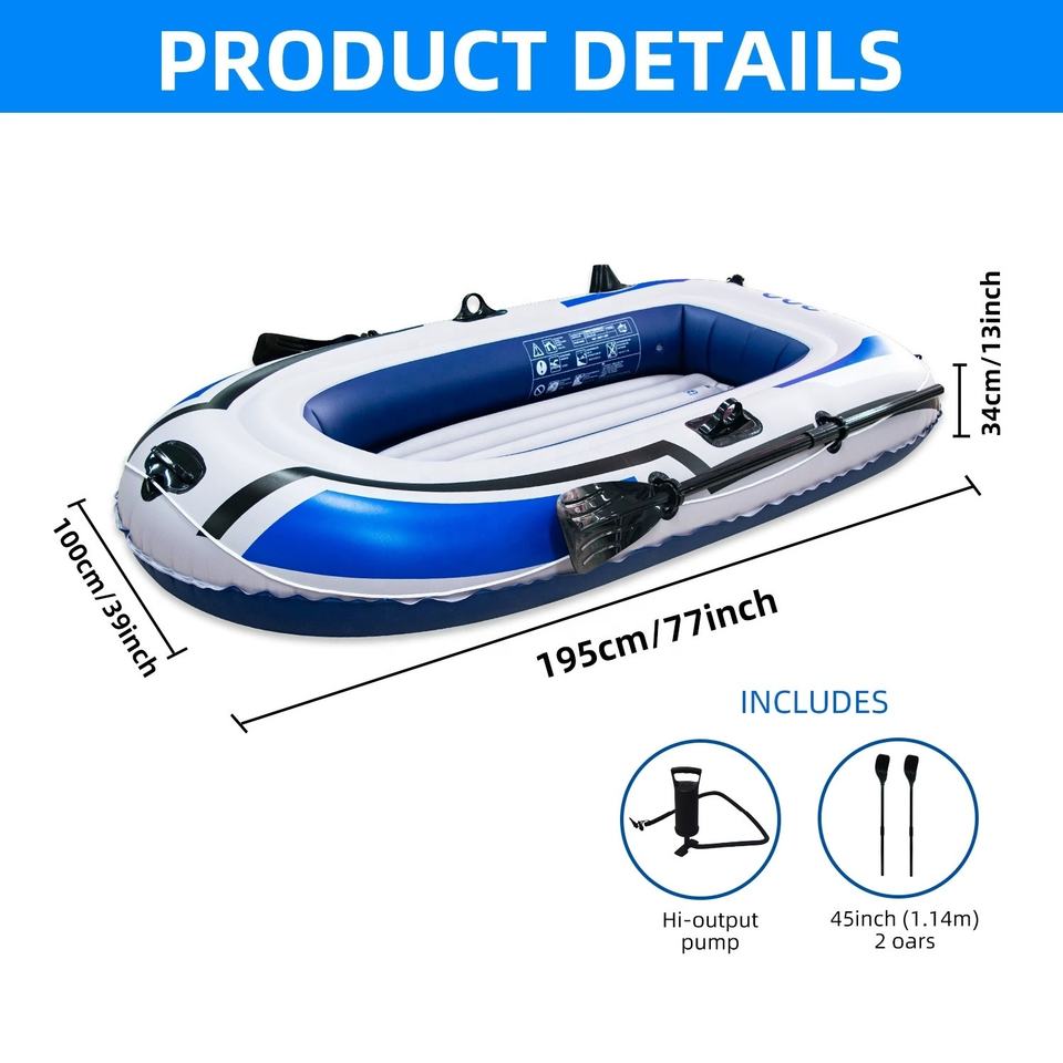 Hot Sale PVC Inflatable Boat, High Buoyancy Fishing Boat with 2 Seats ...