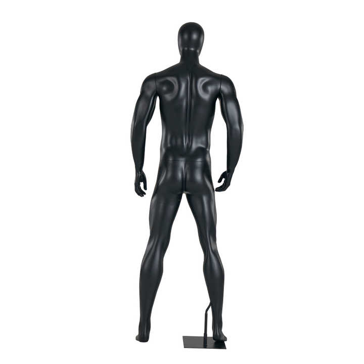 Sports Black Straight Standing Muscled Mannequin Male