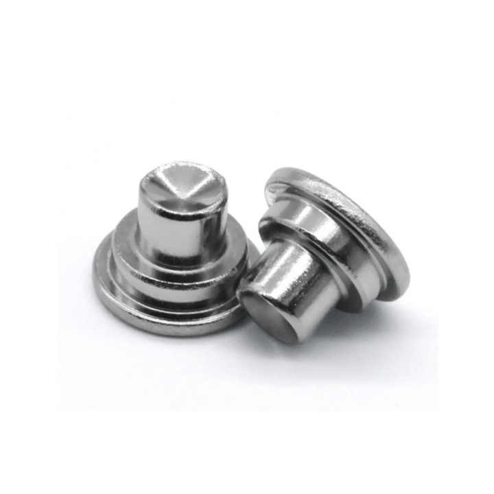 High Quality Shoulder Rivets Semi Hollow Flat Round Head Solid Semi ...