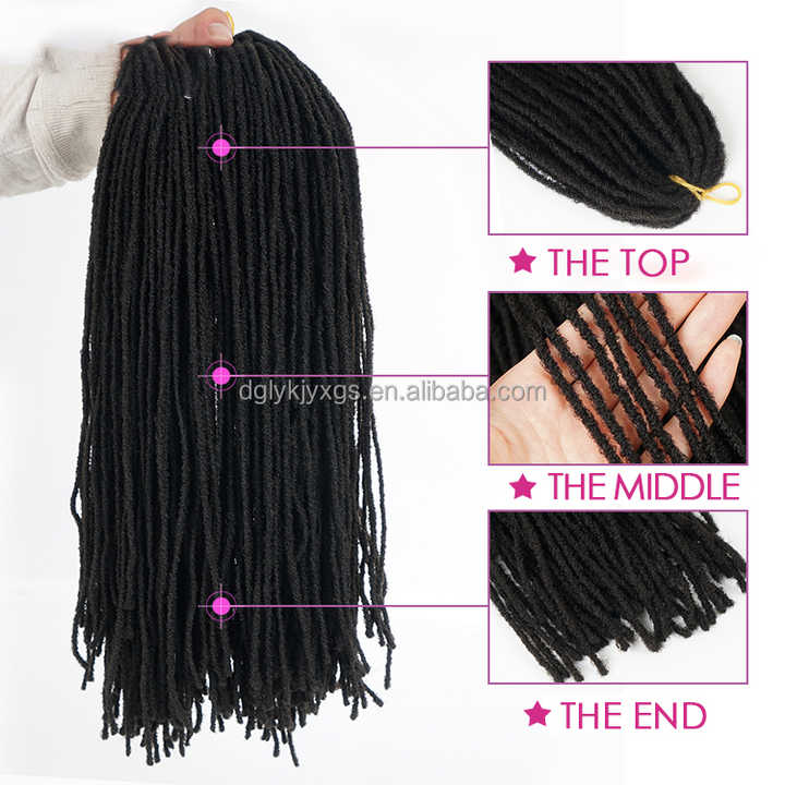 18 Inch Sister Loc Synthetic Braids - Natural Soft Dreadlocks