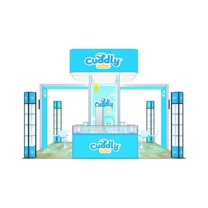 20x20ft Custom Modern Lightbox Stand Aluminum Collapsible Spiral Tower ...