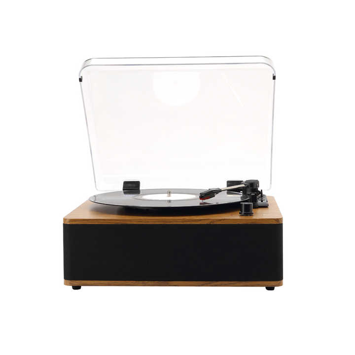 Wooden Retro LP Record Player Gramophone 3 Speed Blue Tooth USB SD ...