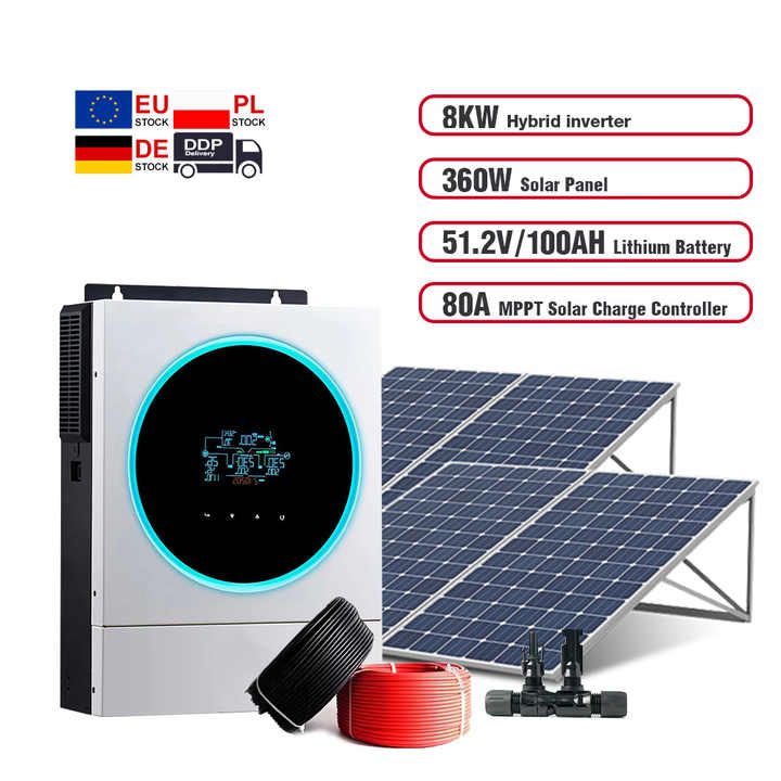 Solar Inverter 6Kw 6000w 48Vdc Built in 80A Mppt Solar Inverter Single ...