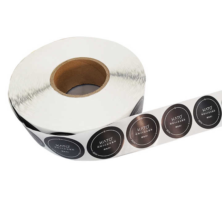 Custom Printed Cosmetic Logo Sticker - Round Self Adhesive Vinyl Roll