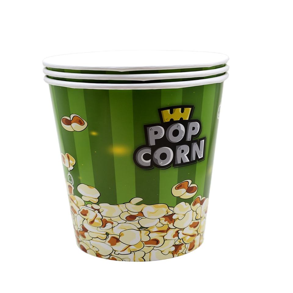 1000 ML Custom Printed Popcorn Bucket Durable Stylish Paper Container ...