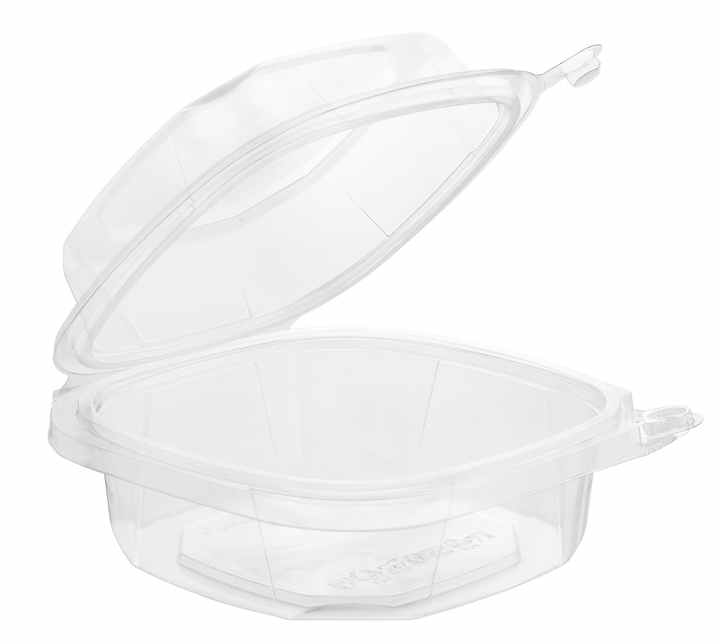 Tamper Evident 6x6 Clamshell Container with Snap Lid Recycled Materials ...