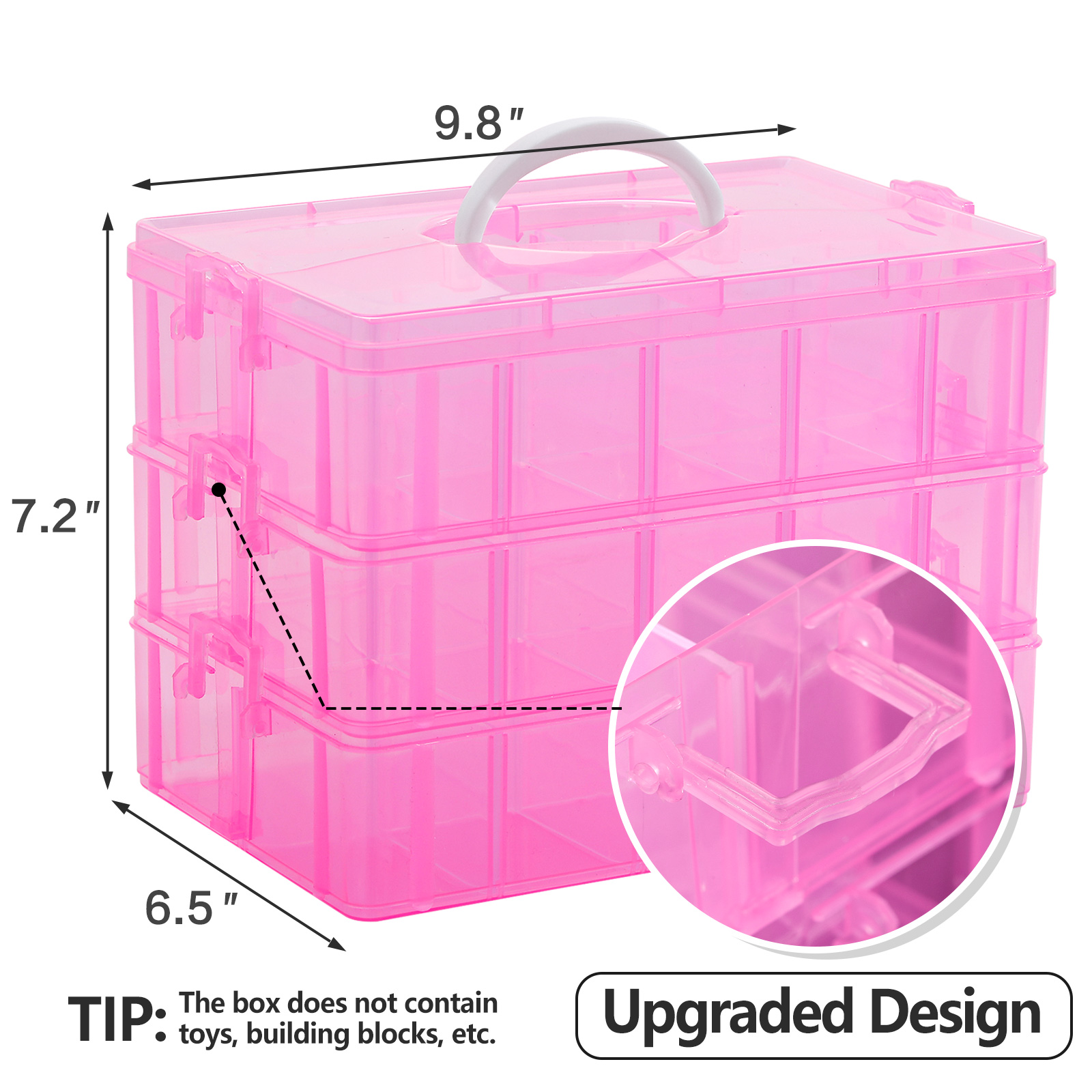 Plastic Container Dolls - Clear Stackable Storage for Dolls