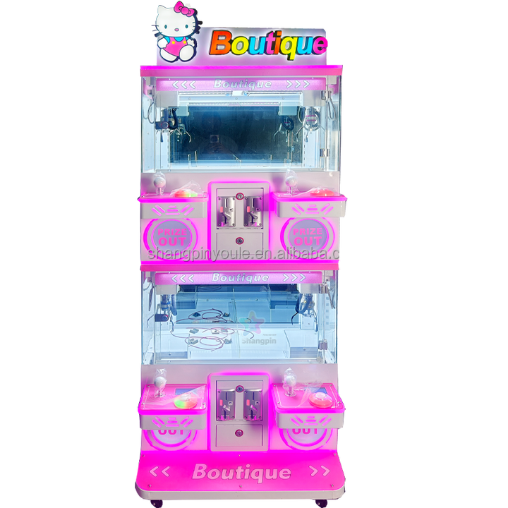 Gumball Mini Claw Crane Machine 4 Player Clip Prize Doll Machine Arcade ...