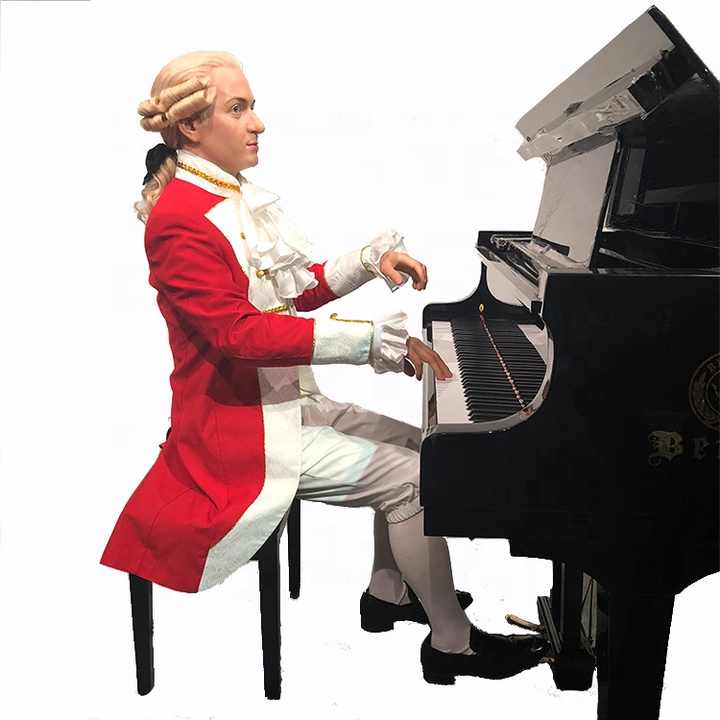 Life Size Pianist Wax Statue - Lifelike Art for Exhibits