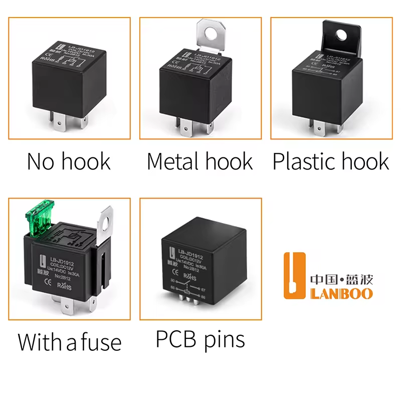 LANBOO 12V 24V Car Relay 4 Feet 5 Feet High Current 80A Waterproof Car Horn Start Headlight ...