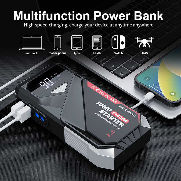 12V Car Jump Starter Power Bank - Emergency Boosting Tool