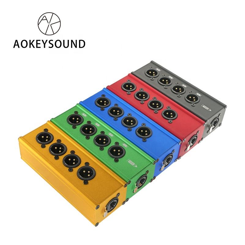 4-channel Dmx Xlr Splitter Stage Box With 1 Female & 4 Male Connectors, Oem