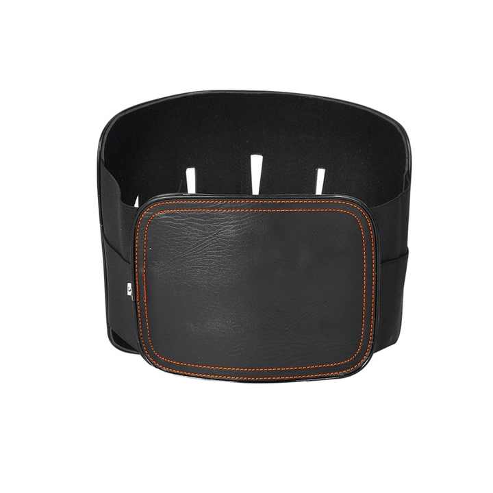 Unisex Waist Brace Leather Adjustable Compression Steel Plate Waist ...
