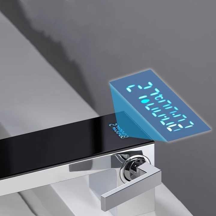 Digital Single Handle Waterfall Display Mixer Hot and Cold Smart Basin ...