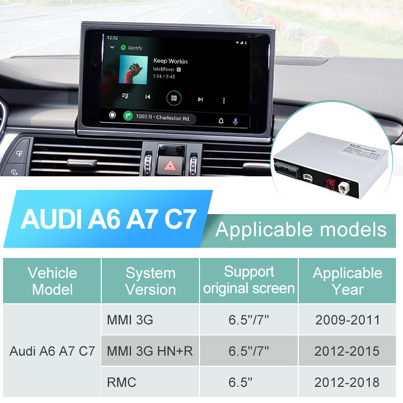 Wireless Carplay for Audi A6 A7 C7 MMI 3G HN+R 2009-2015