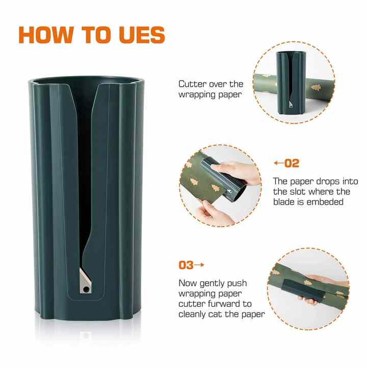 2PCS/PACK Christmas Wrapping Paper Cutter Tool Sliding Gift Wrap Cutter ...