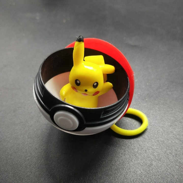 Wholesale Capsule Toys 5cm Plastic Pikachu Poke Mon Ball With Cartoon ...