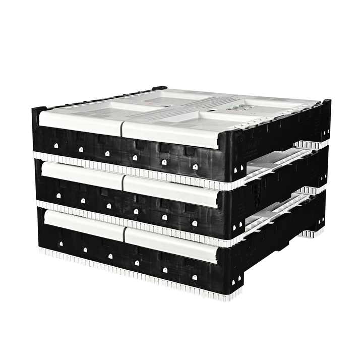 foldable plastic pallet bin with drop gate| Alibaba.com
