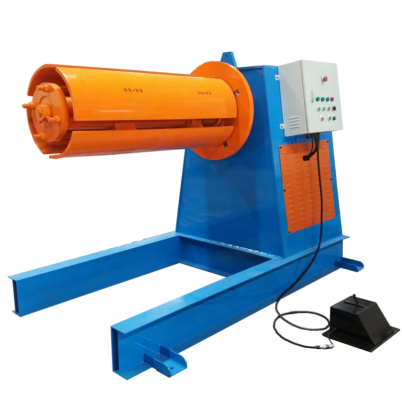 Hydraulic Expanding Mandrel Uncoiler - 5Ton Capacity, Motorized