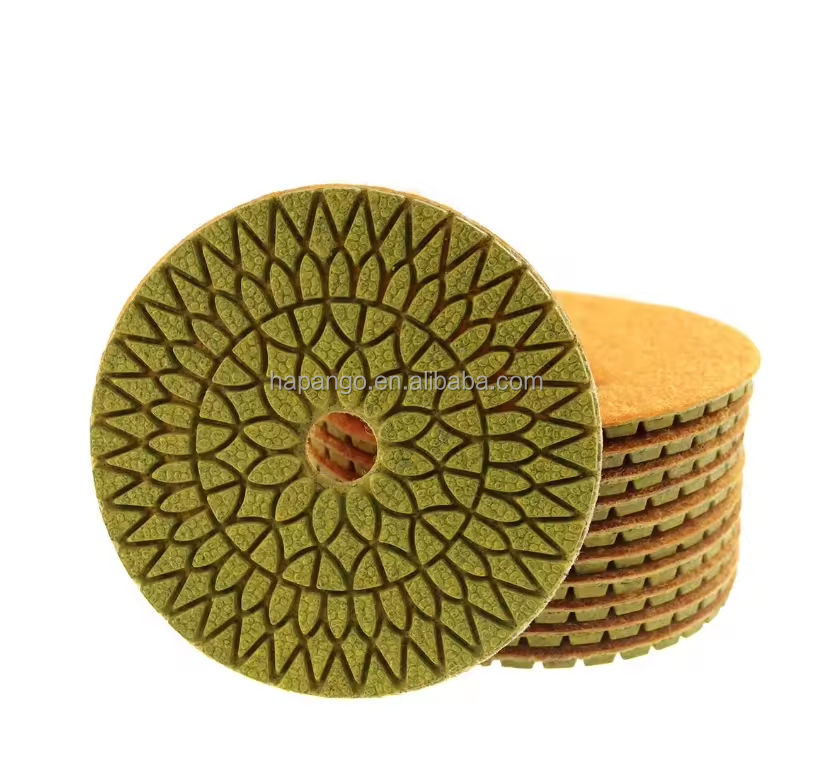 Factory Wholesale 4Inch 4-Steps Flexible Diamond Wet Polishing Pad for ...