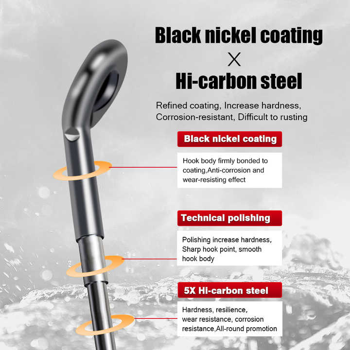 Stocks Fast Delivery 2023 5X Circle Hooks High-carbon Catfish Big Game ...