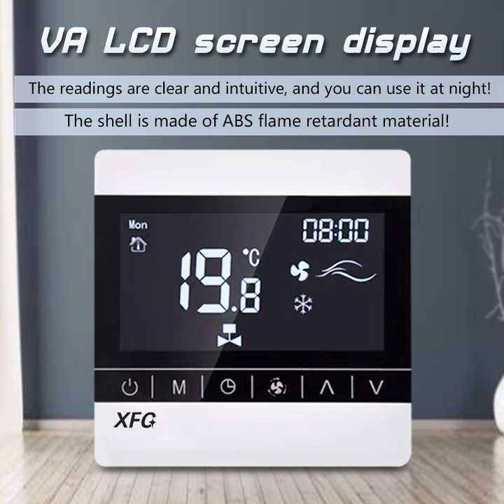 Tuya Smart WIFI Zigbee Touch Fan Coil Thermostat - Energy Saving & Easy ...