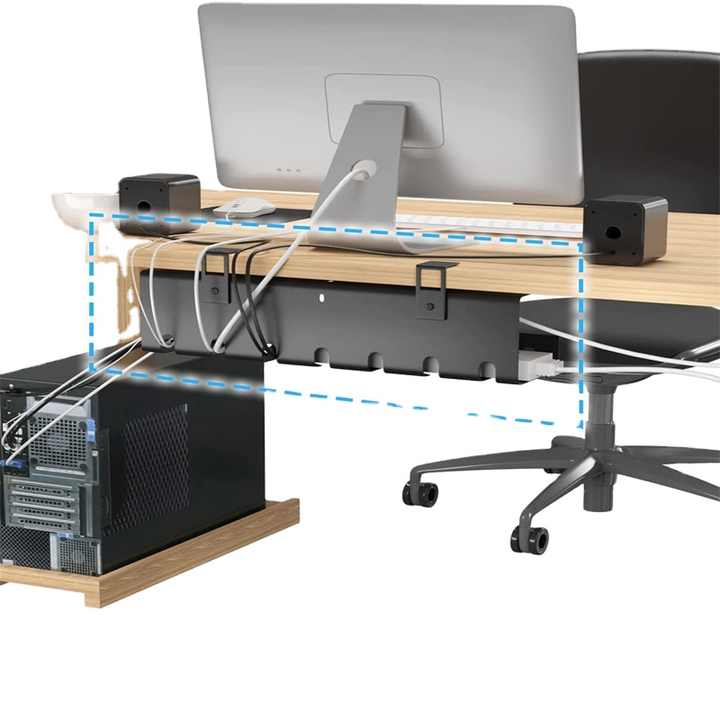 Cable Management Tray Under Desk Cord Organizer For Wire Management ...