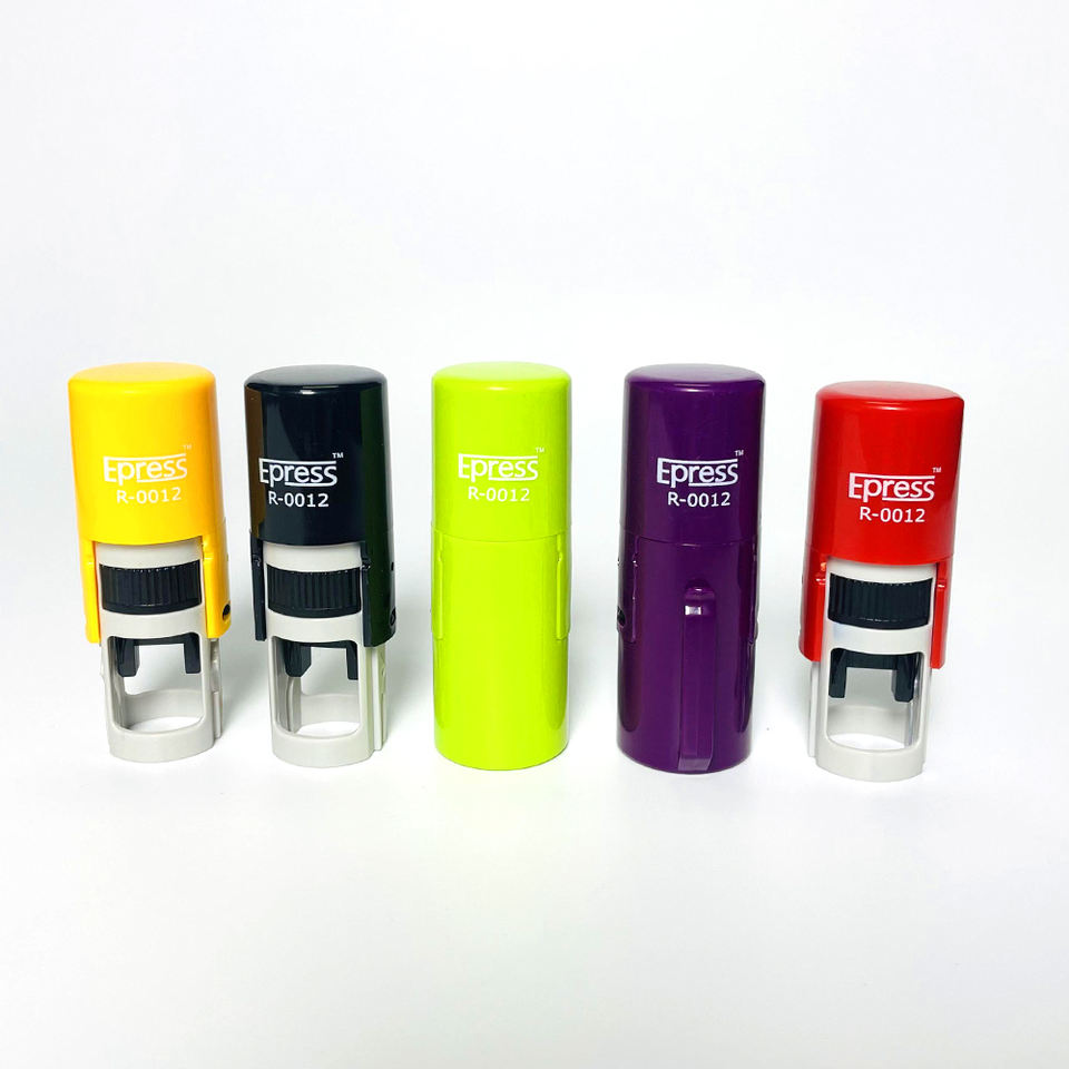 Mini Rubber Self-Inking Stamp 12mm Plastic Custom Personal Logo/Office ...
