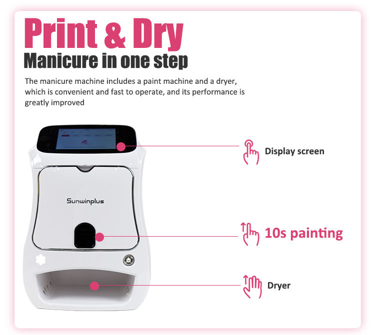 Portable Nail Art Printing Machine - 3D DIY Design - WiFi Enabled