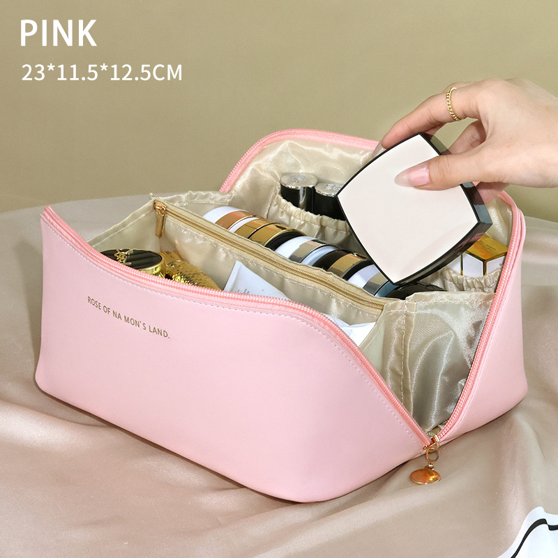 HANFEIZI Pu Leather Waterproof Cosmetic Bags - Portable & Stylish
