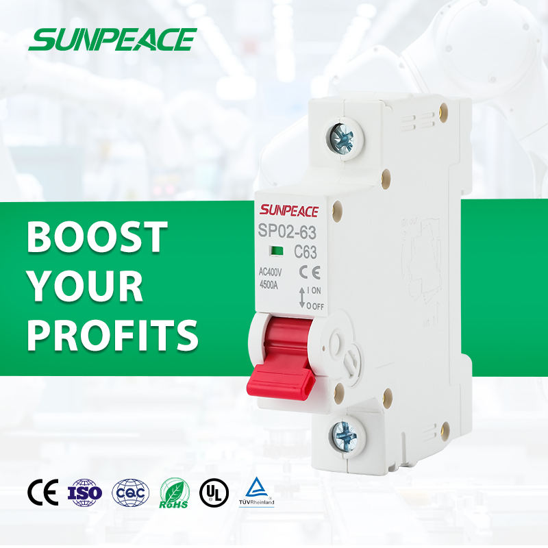 1P AC C Curve MCB Electrical Mini Circuit Breakers C Curve Single Pole ...