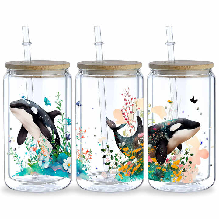 Marine Life UV DTF Cup Stickers,DTF Transfer Stickers,Waterproof Couple ...