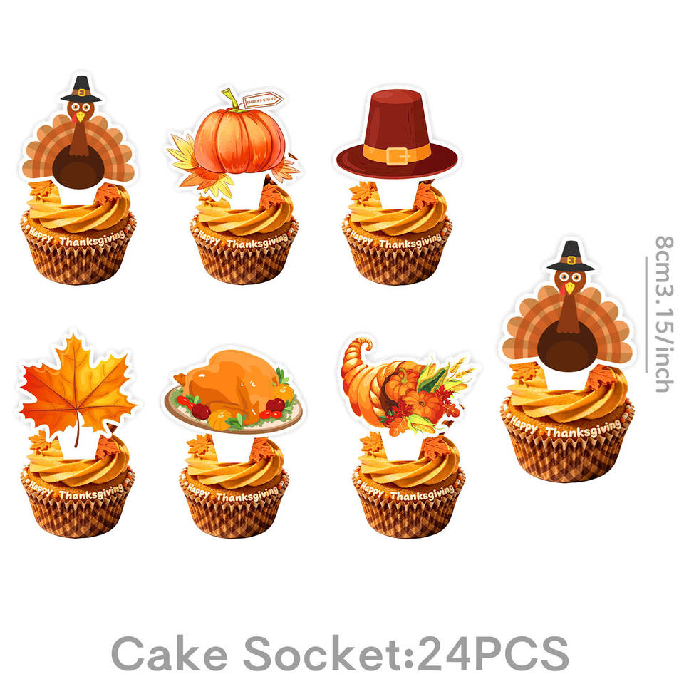 Thanksgiving Turkey Themed Party Supplies Banner Bunting Hanging Swirl ...