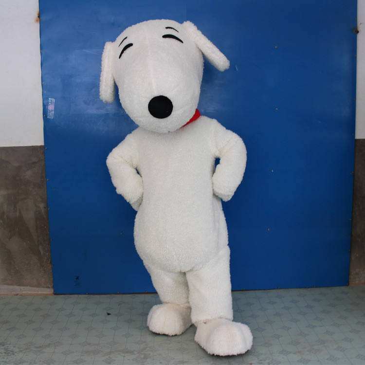 Snoopy Cartoon Dog Mascot Costume for Halloween - Custom Unisex Plush ...