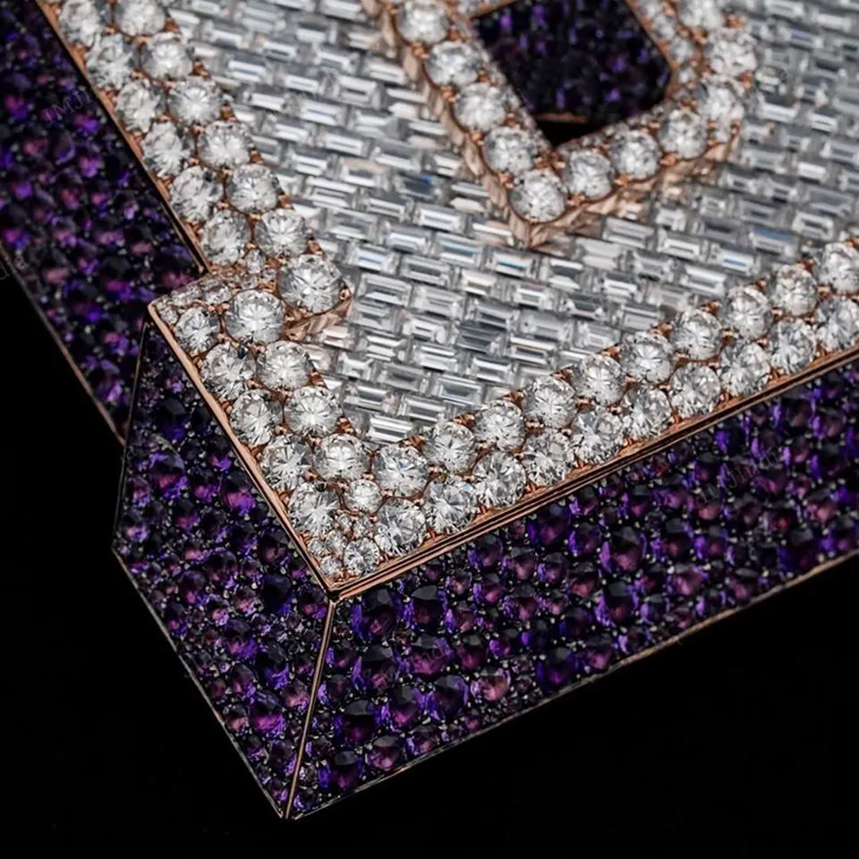New Design High Quality 3D PopUp B Letter Pendant Iced Out Initial ...