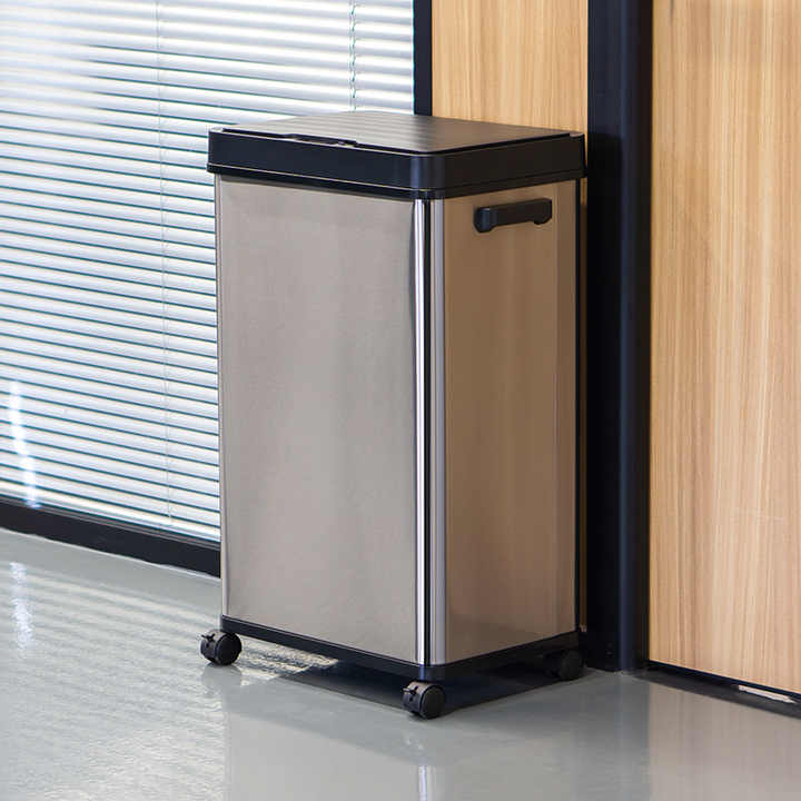 Large Capacity Smart Touchless Trash Can Motion Activated Lid OLED ...