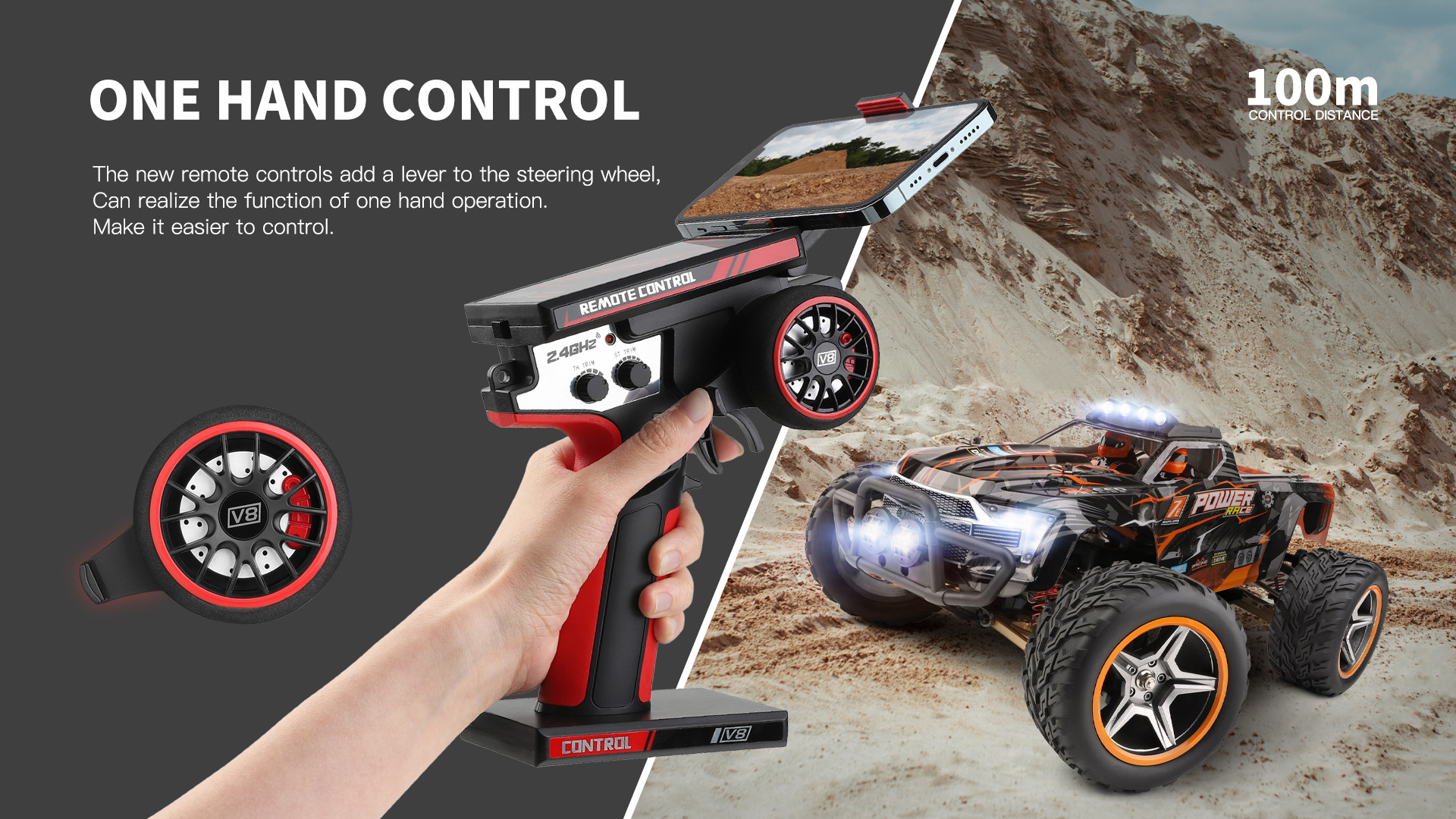 WLtoys 104016 RC Car Brushless 1:10 55KM/H High Speed 4WD Off-Road Racing Radio Control Toys ...