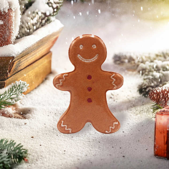 Custom 100% Natural Ingredients Gingerbread Man Bath Bomb Moisturizing ...