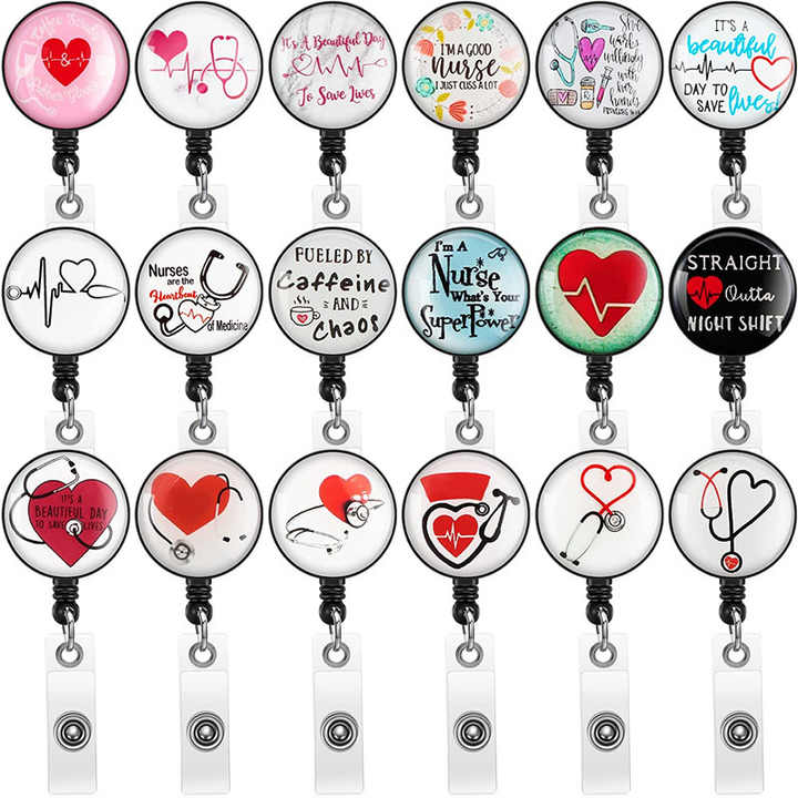 Wholesale Acrylic Stethoscope Retractable Rotating Badge Reel for ...
