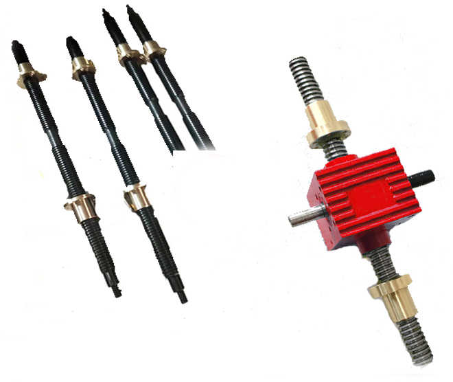 Lude Horizontal Push-pull Double Nut Motion Worm Gear Screw Jack ...