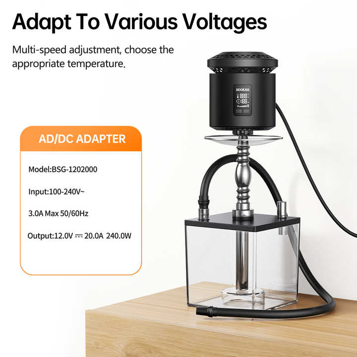 2025 Popular Rechargeable Electronic Hookah Bowl with LED Touch Screen ...