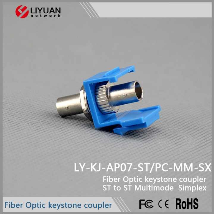 Keystone White Fiber Optic Adapter ST Network Coupler with SC APC ...