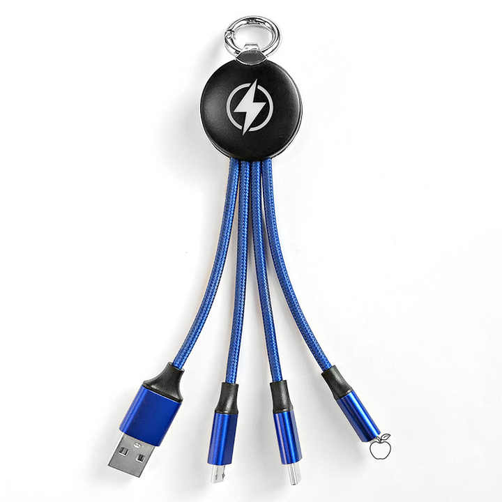 High Speed 3 in 1 Usb Charging Cable Nylon Braid 3 in 1 Led Glow ...