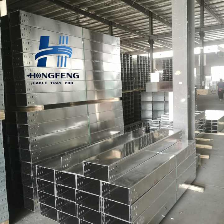Fully enclosed bridge cable management Trough type cable tray ...