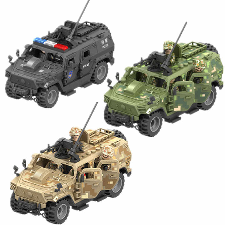 Build Your Own Armored Car with Military Desert Warrior Blocks
