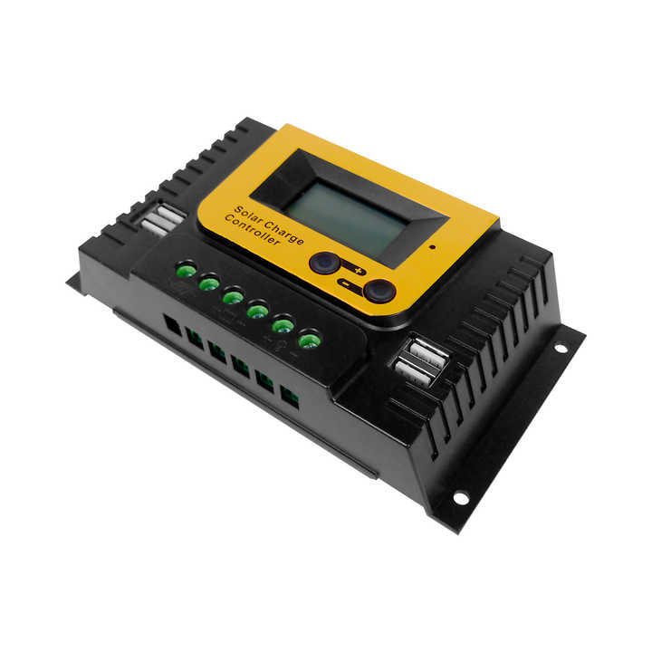 GCSOAR 12V 24V 48V 20A PWM Solar Charger Controller Solar Panel Regulator Battery Charge ...