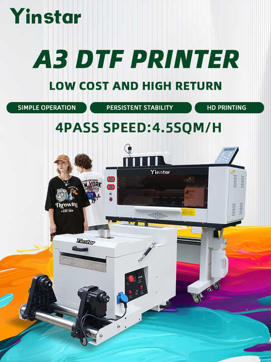 A3 DTF Printer with Double I3200/XP600 Heads - Easy & Accurate Printing